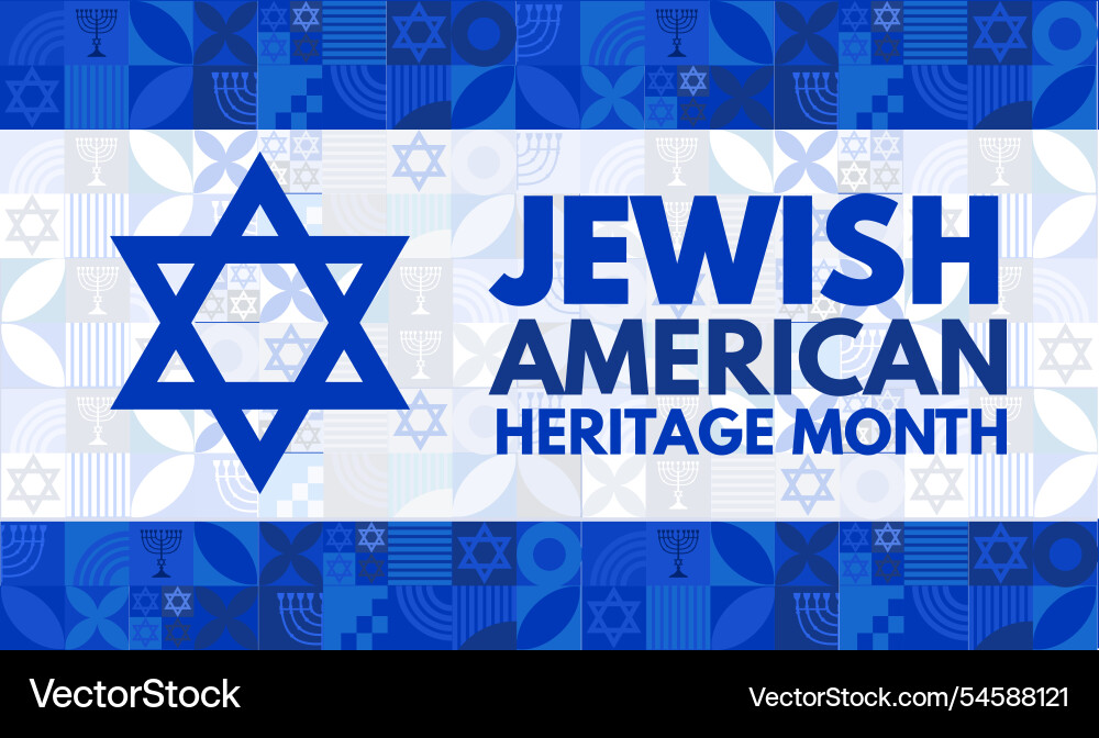 Jewish american heritage month Royalty Free Vector Image