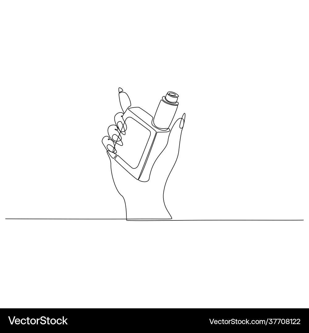 Continuous line drawing vape Royalty Free Vector Image