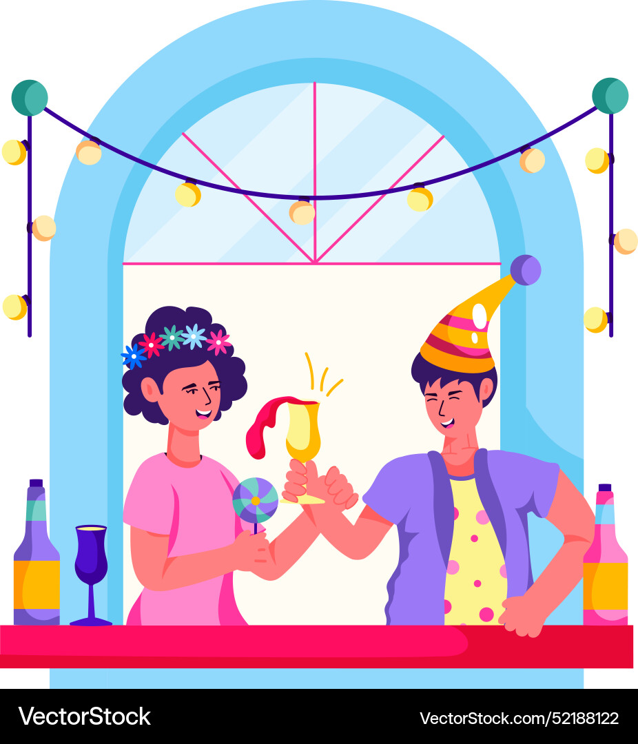 Drinking wine Royalty Free Vector Image - VectorStock