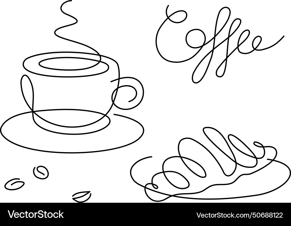 Elegant simple still life composition coffee Vector Image