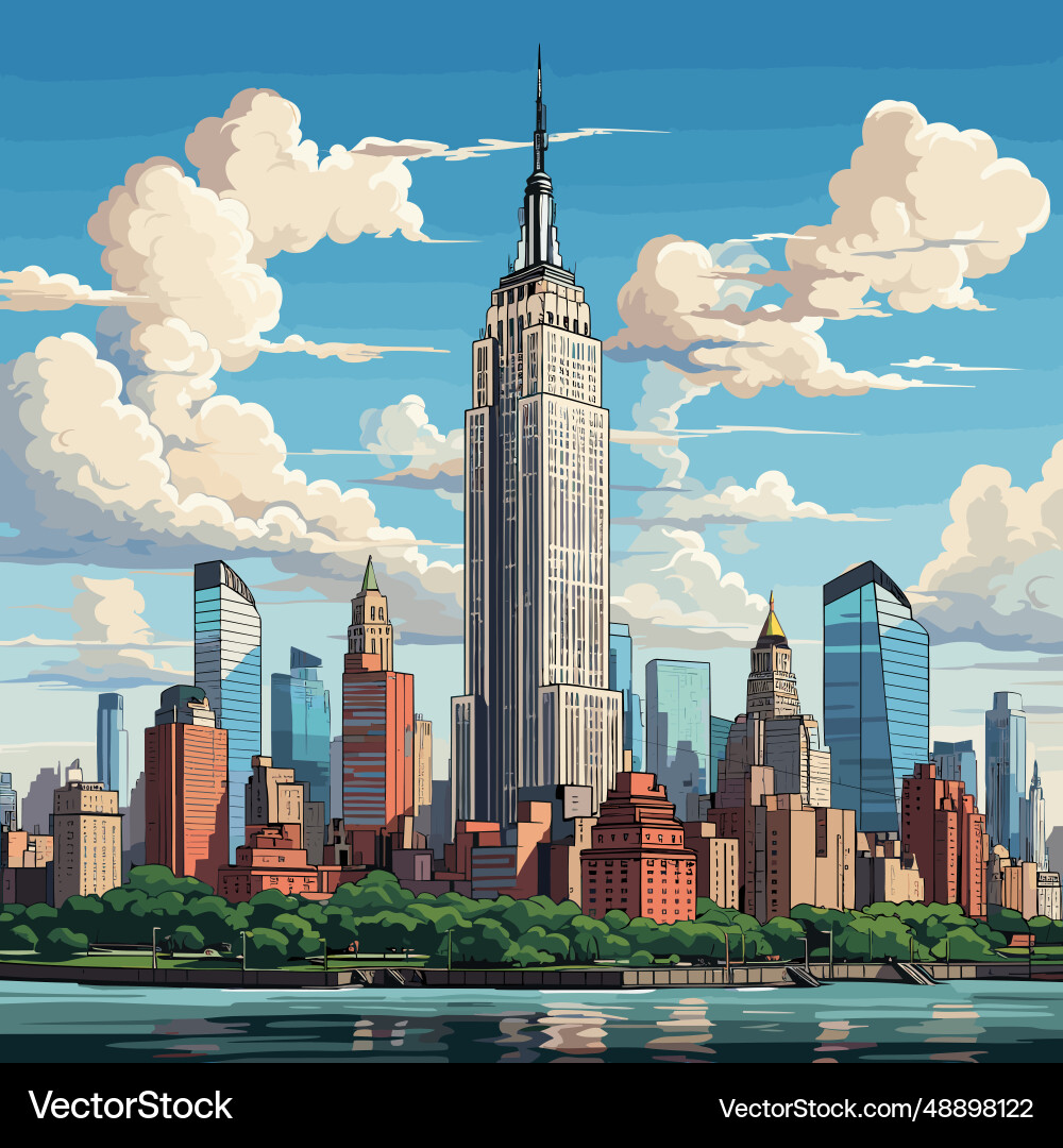 Empire state building Royalty Free Vector Image