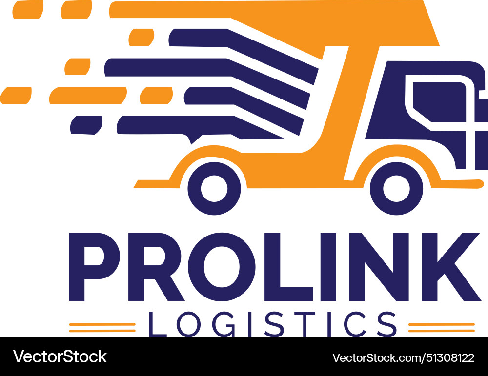 Logistics and delivery company logo Royalty Free Vector