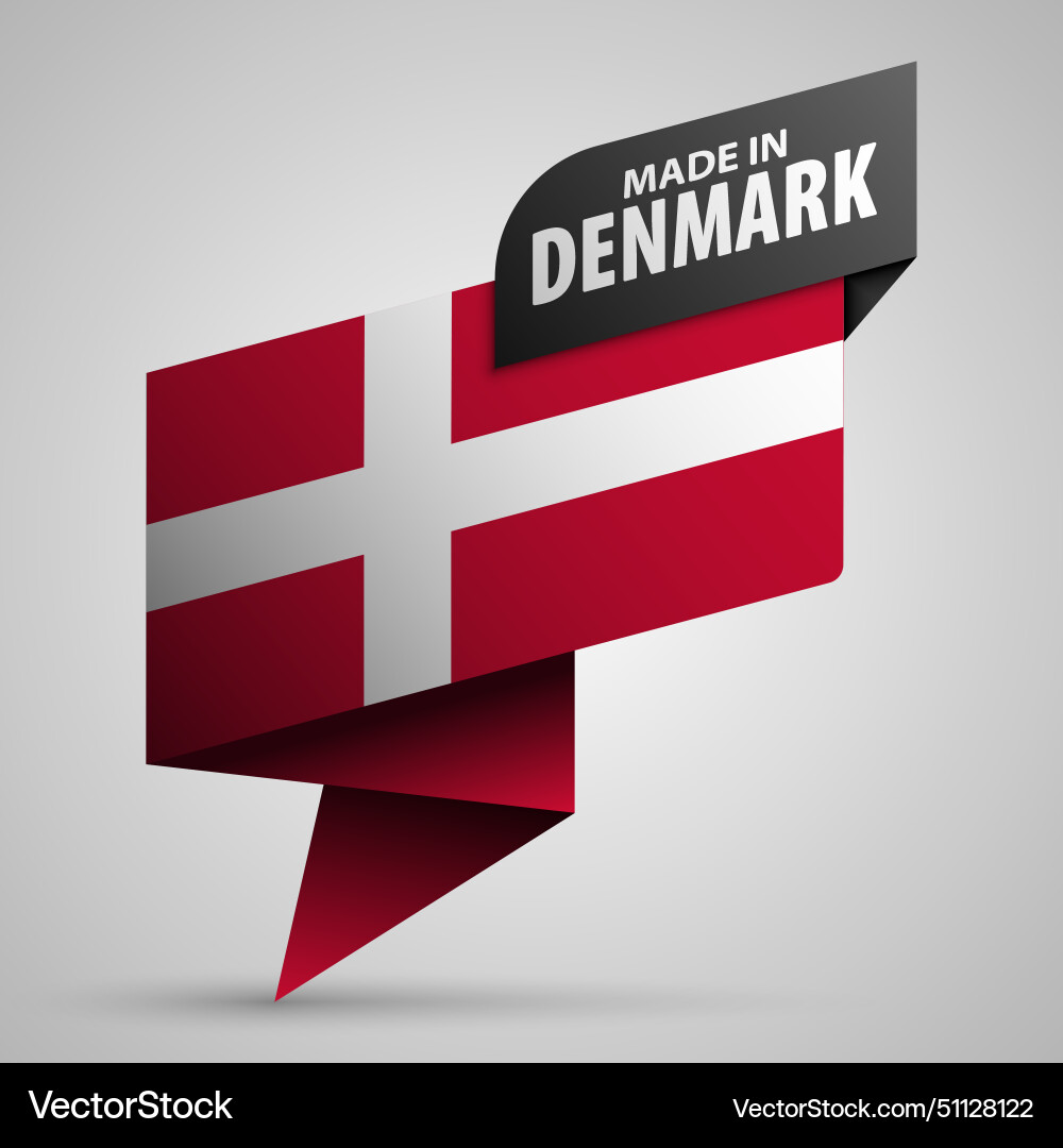 Made in denmark graphic and label Royalty Free Vector Image