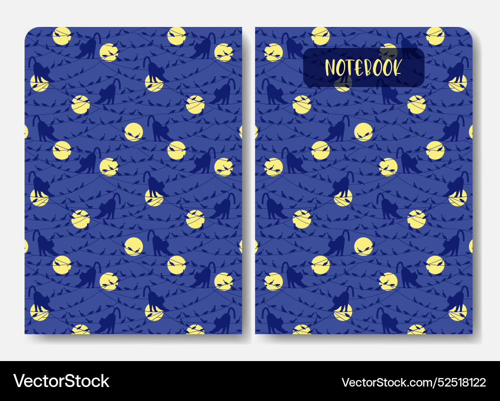 Notebook cover for kids cute animals aesthetic Vector Image