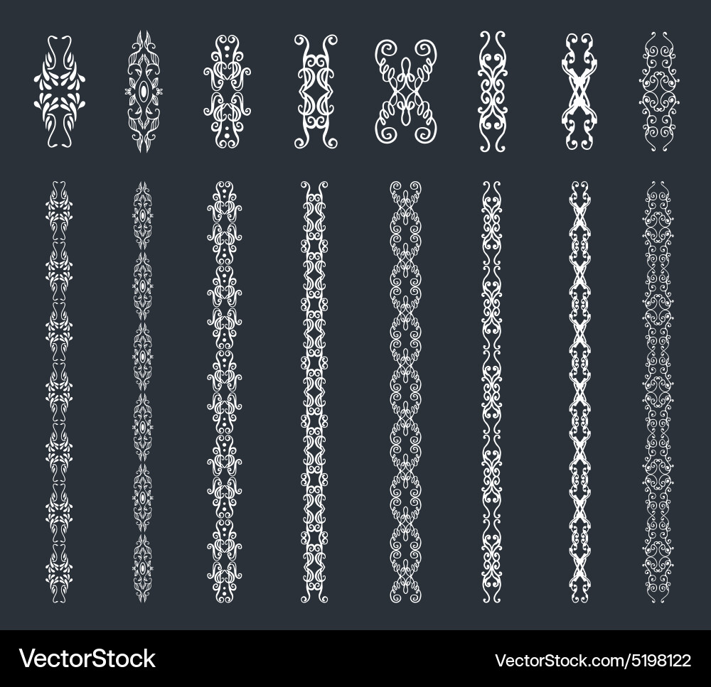 Ornate Flourish Elements Royalty Free Vector Image