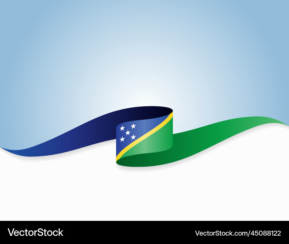 Solomon islands flag wavy background layout Vector Image