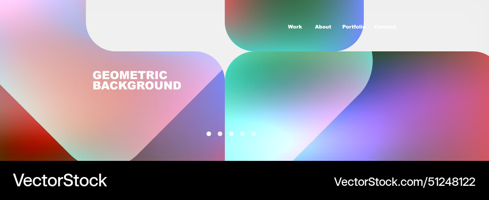 Square internet web page design template Vector Image