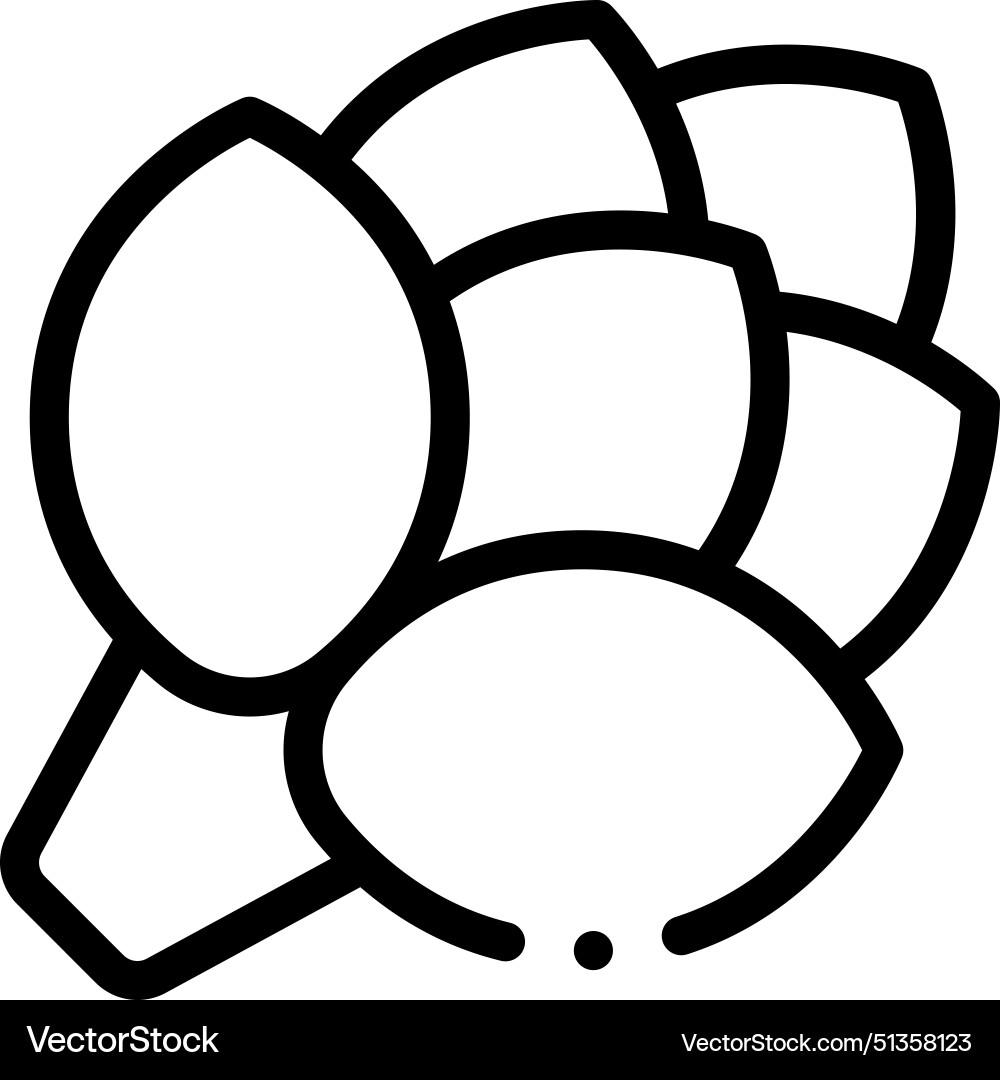 Artichoke icon thin linear style design isolated Vector Image