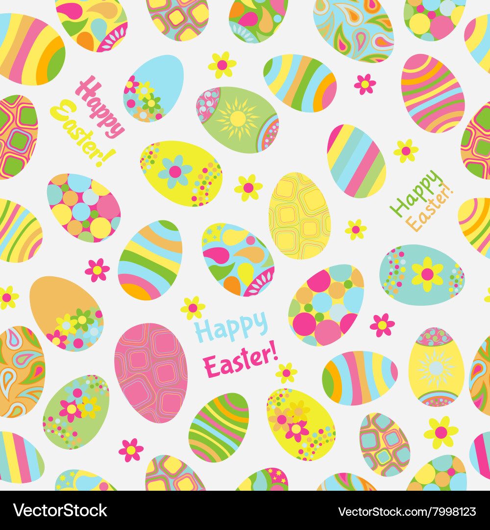 Colorful Easter Egg Pattern Royalty Free Vector Image