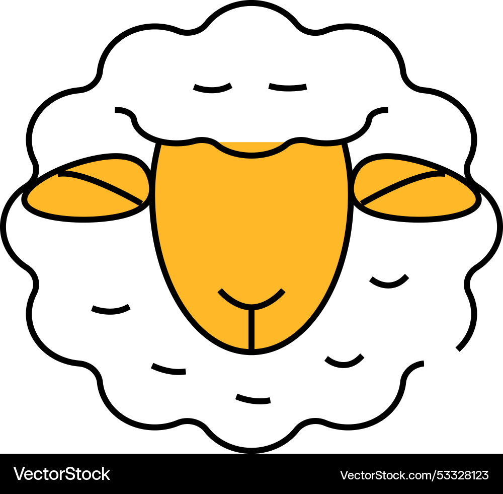 Dolly sheep clone icon color Royalty Free Vector Image