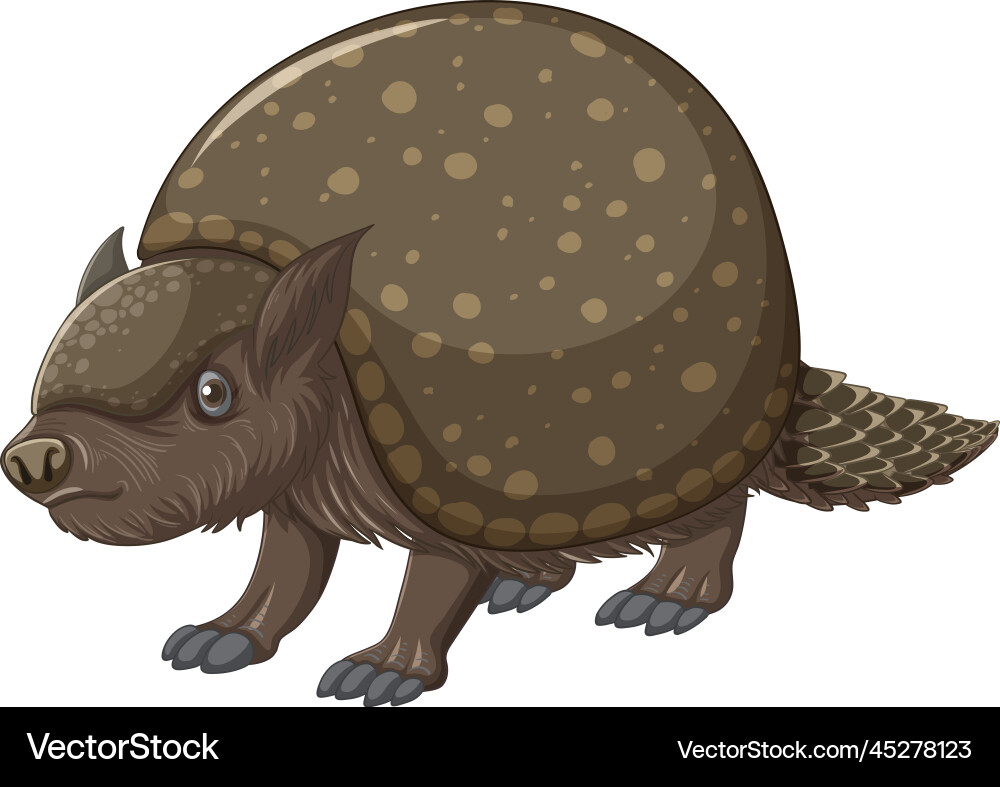 Glyptodon extinct mammal Royalty Free Vector Image