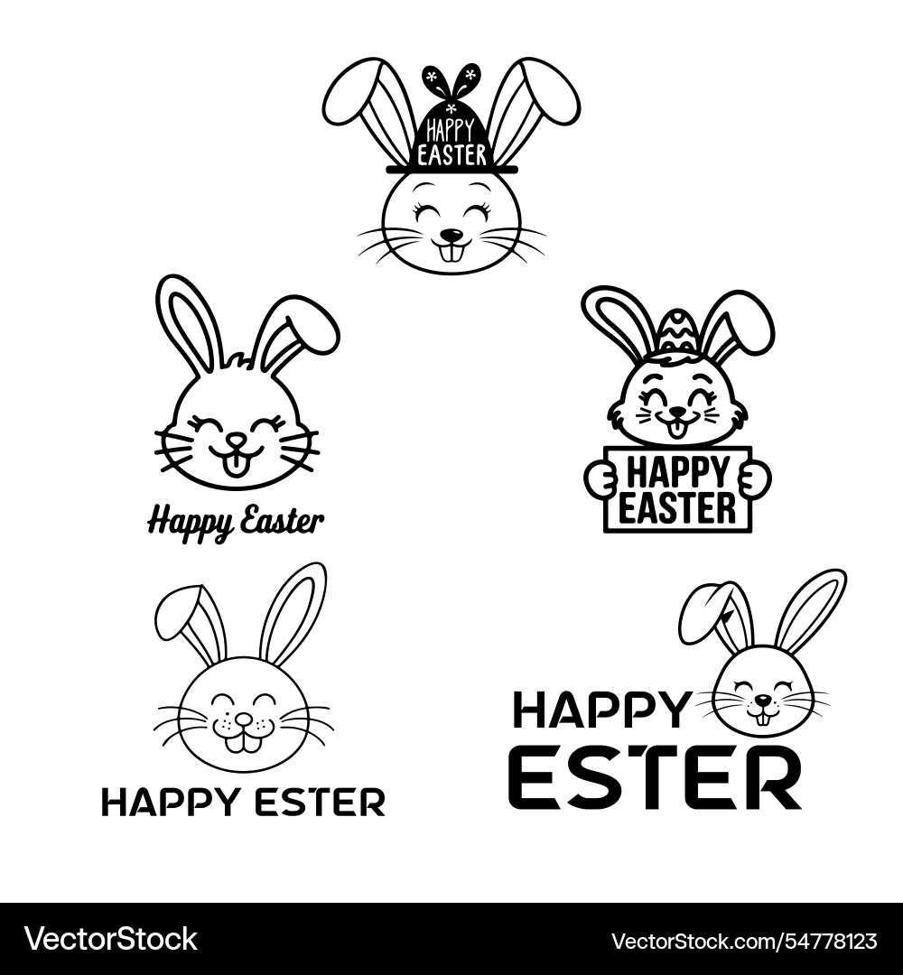 Happy easter modern style design Royalty Free Vector Image