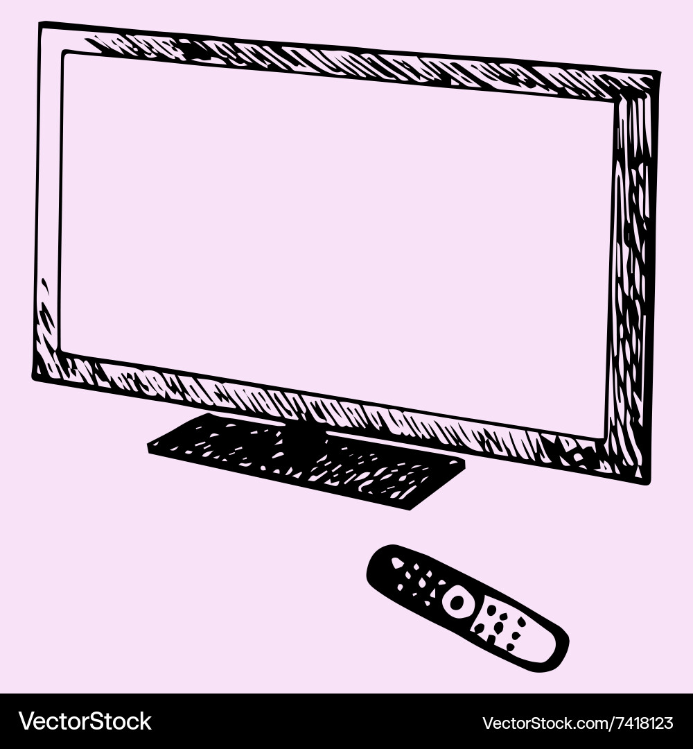 Modern tv remote control Royalty Free Vector Image