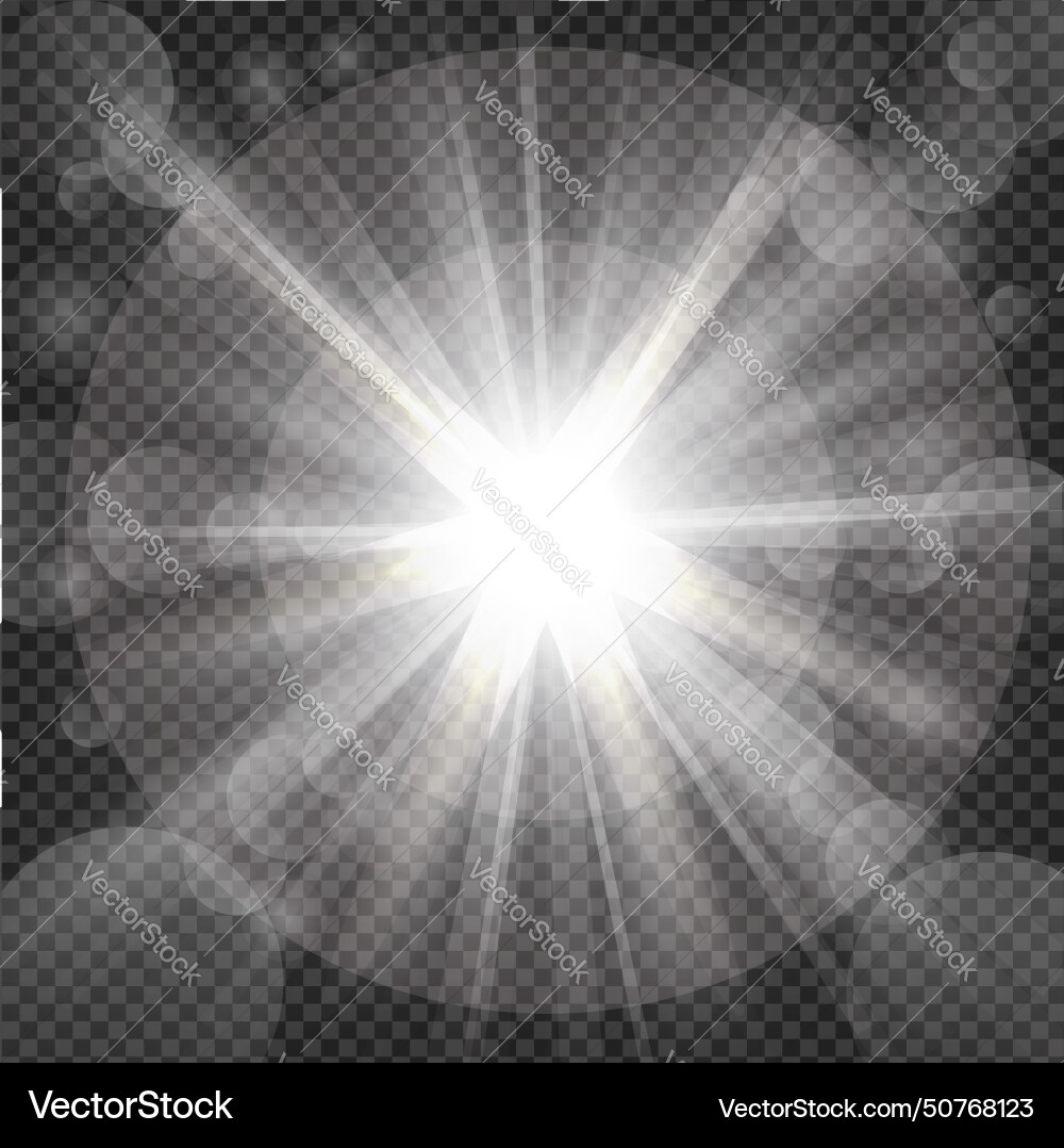 White shine with lens flare background Royalty Free Vector