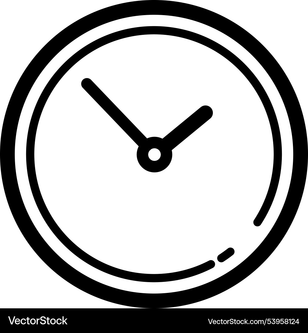 Clock time - icon Royalty Free Vector Image - VectorStock