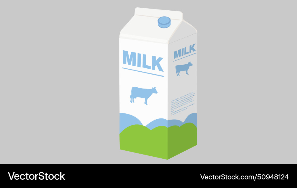 Isolated of a milk box Royalty Free Vector Image