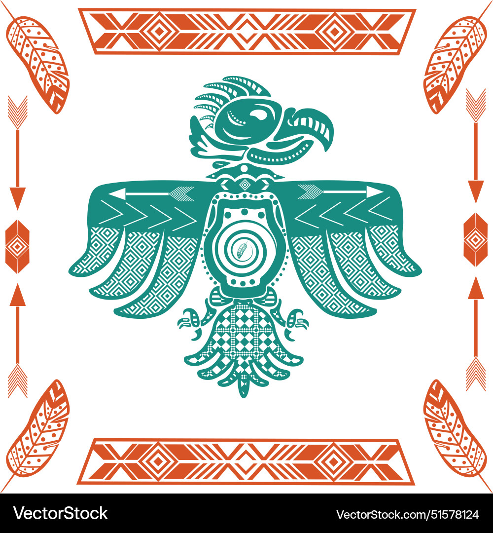 Native american bird Royalty Free Vector Image