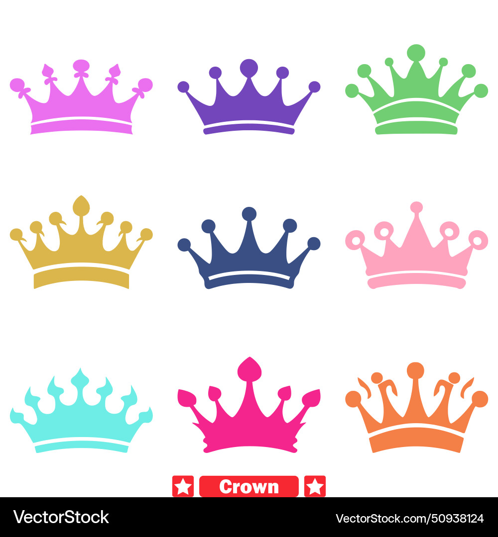 Königliche Eleganz atemberaubende Kronsilhouetten Set