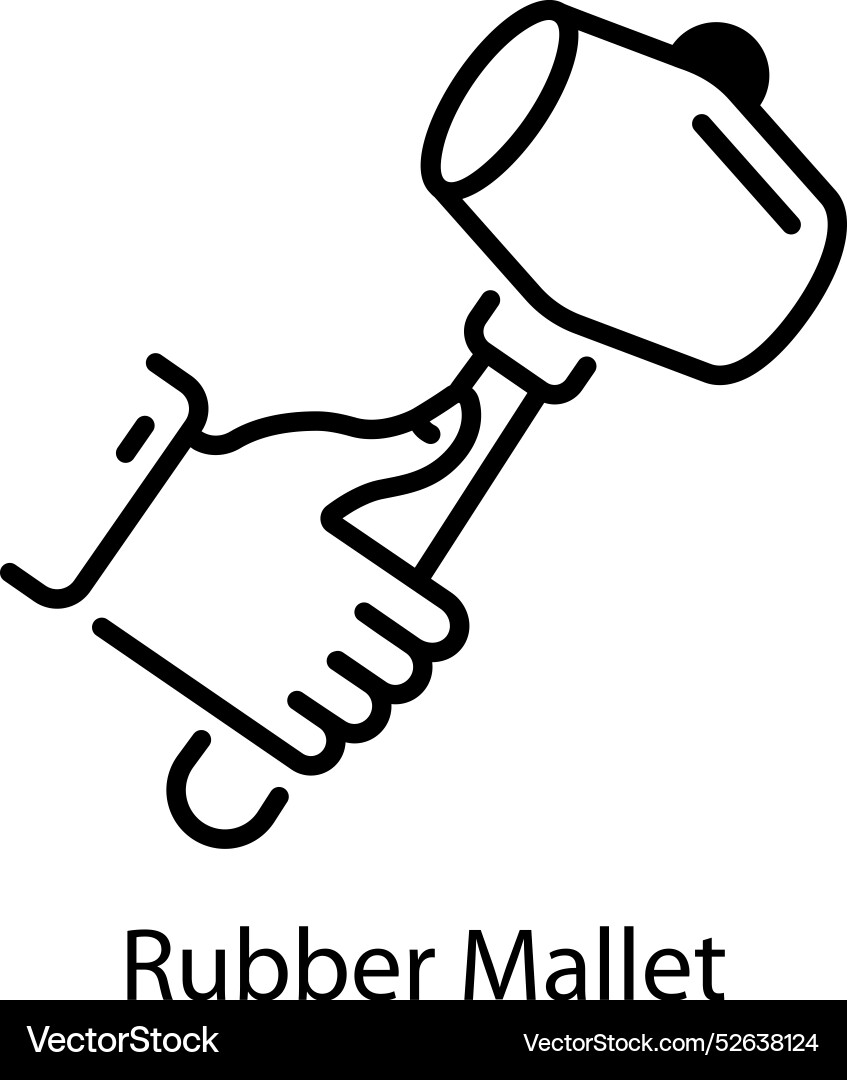Rubber mallet Royalty Free Vector Image - VectorStock