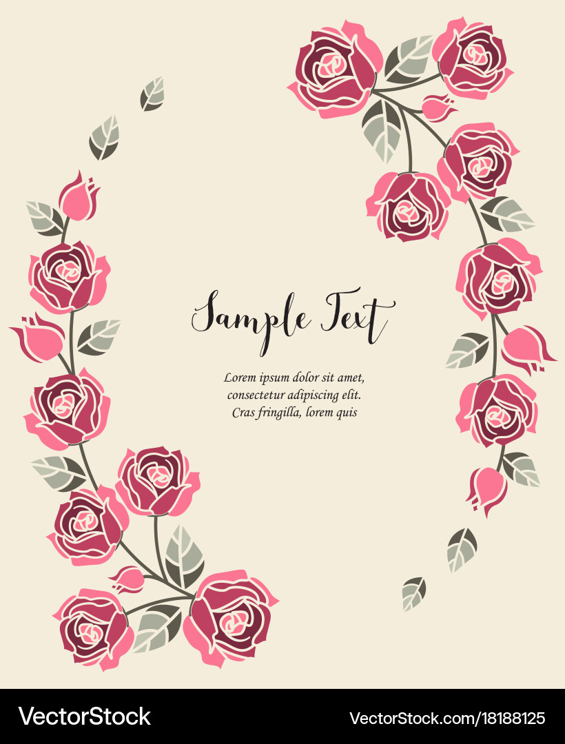 Background with pink roses Royalty Free Vector Image