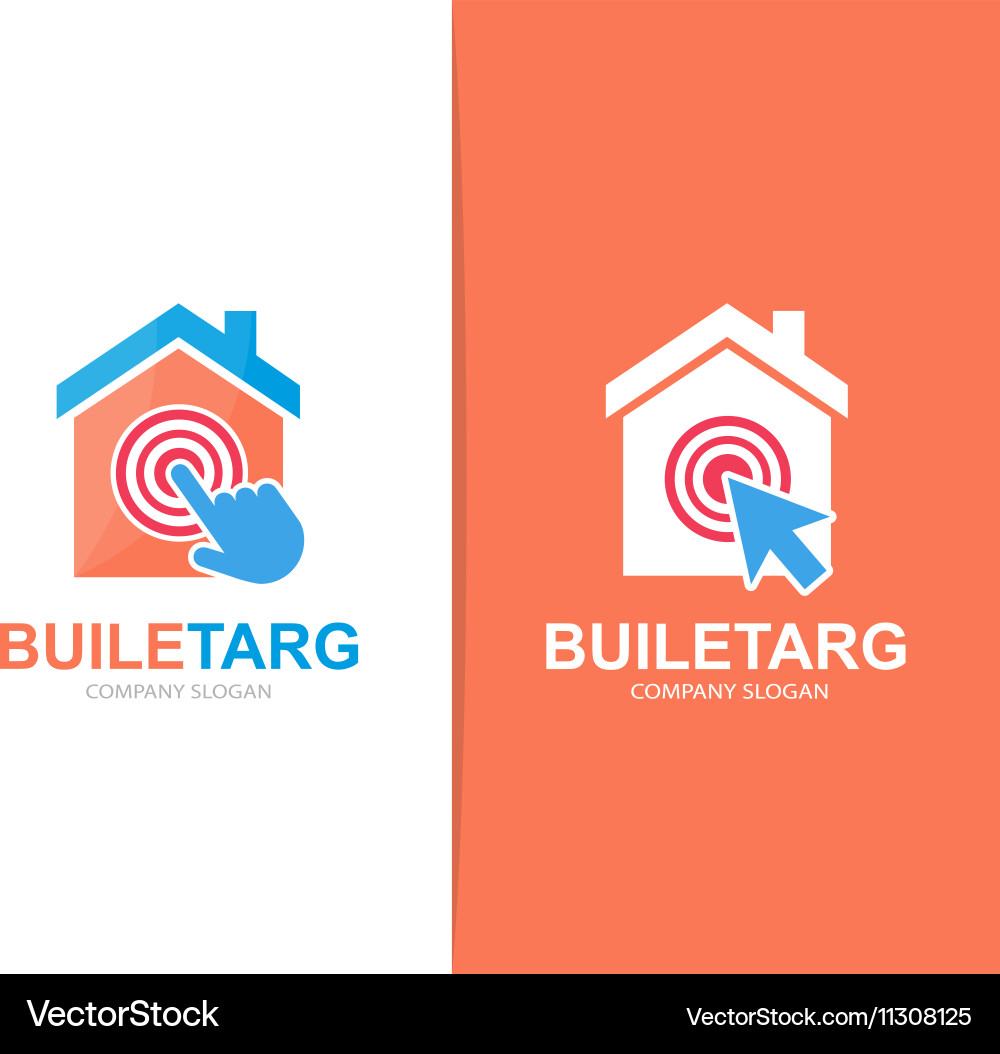 Click House Logo - Real Estate Royalty Free Vector Image