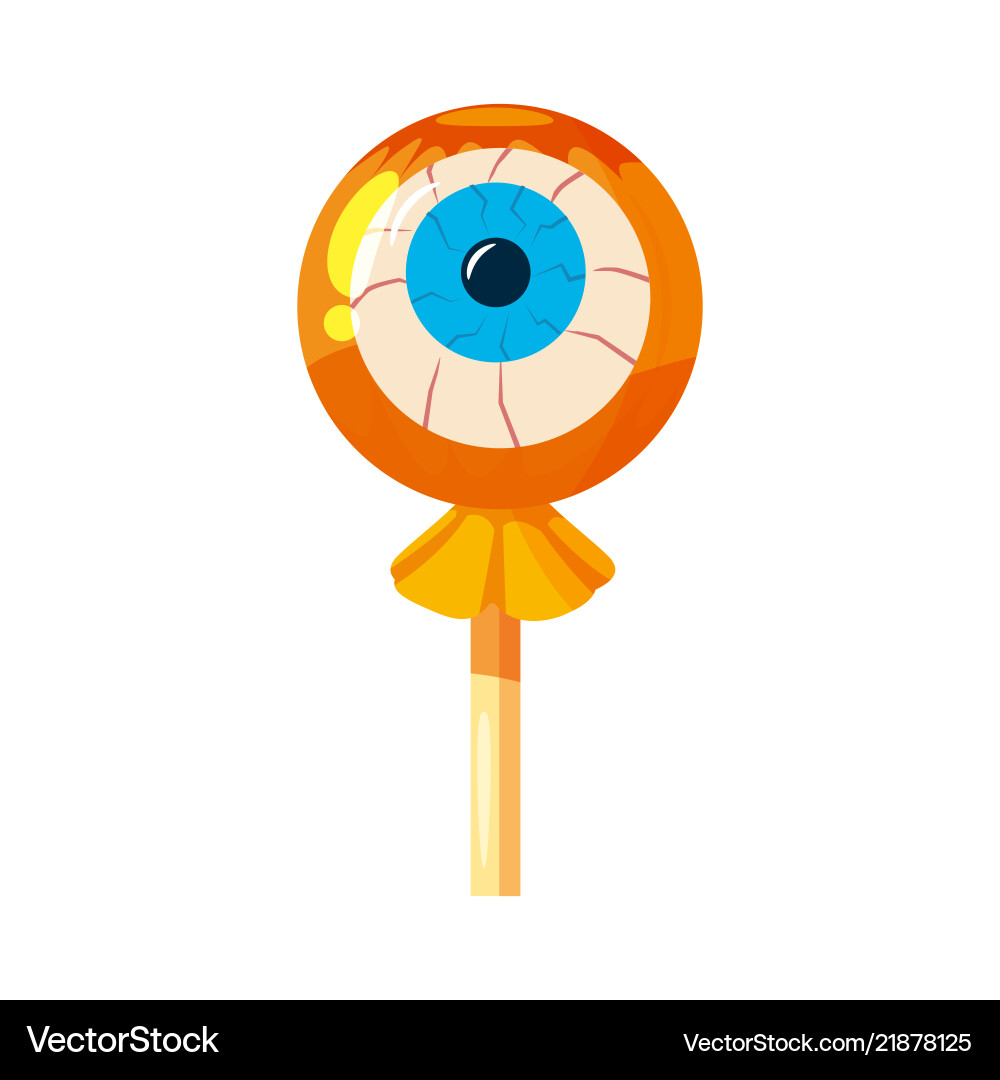 Colored sweets lollipop hard candy eye caramel Vector Image