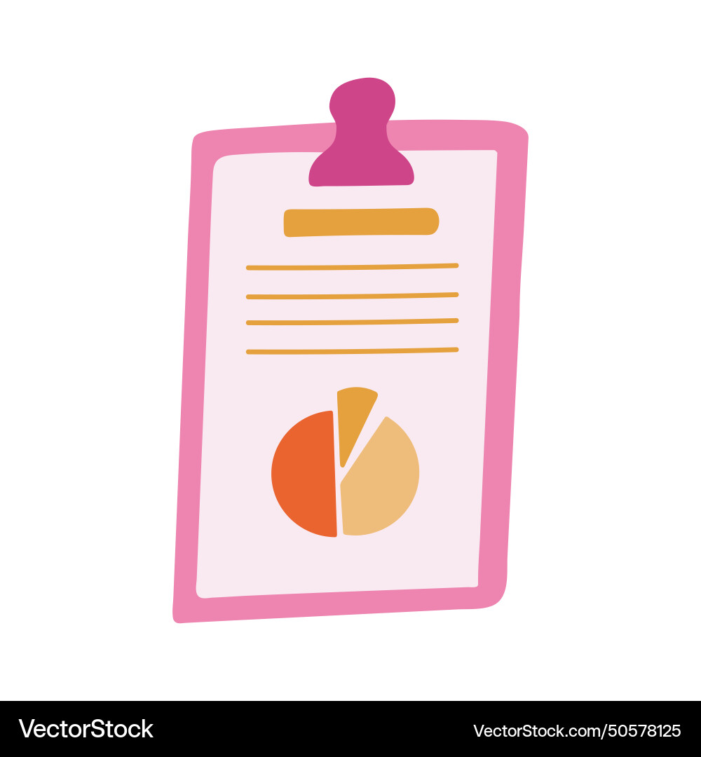 Cute and trendy business document Royalty Free Vector Image