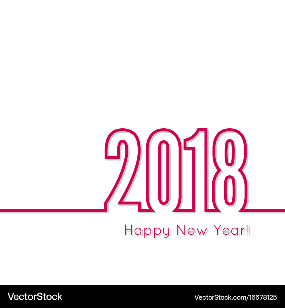 Happy new year 2018 theme Royalty Free Vector Image