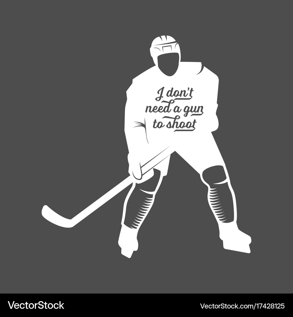 Hockey motivational quote Royalty Free Vector Image