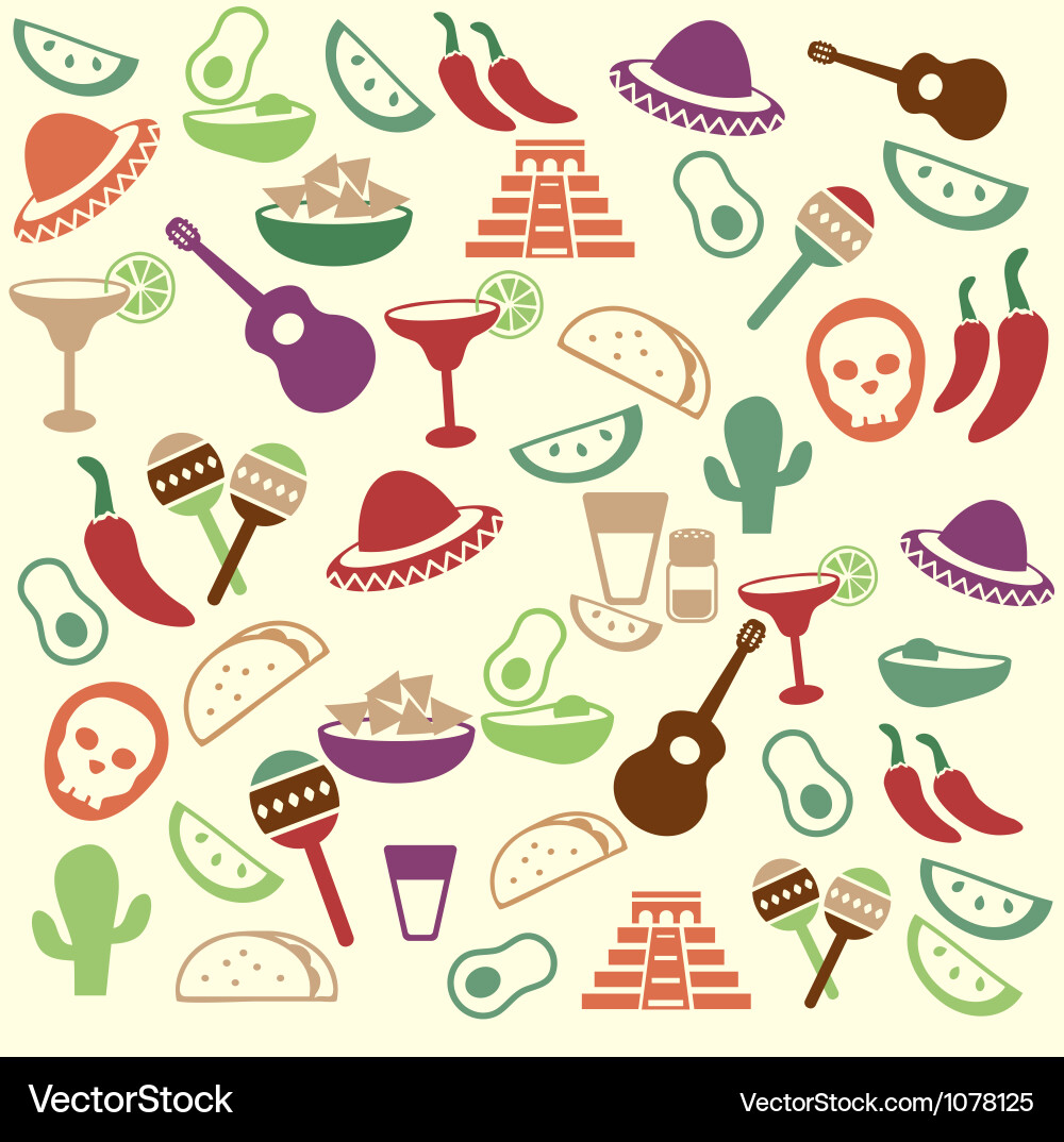 Mexican Fiesta Pattern Royalty Free Vector Image