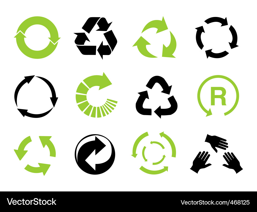 Recycle symbols Royalty Free Vector Image - VectorStock