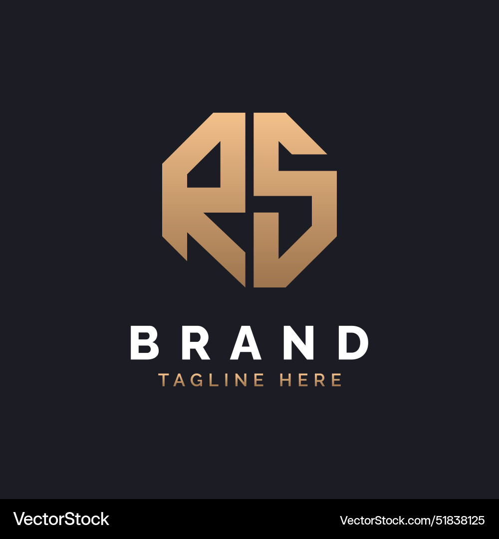 Rs logo design modern minimal elegant and luxury Vector Image