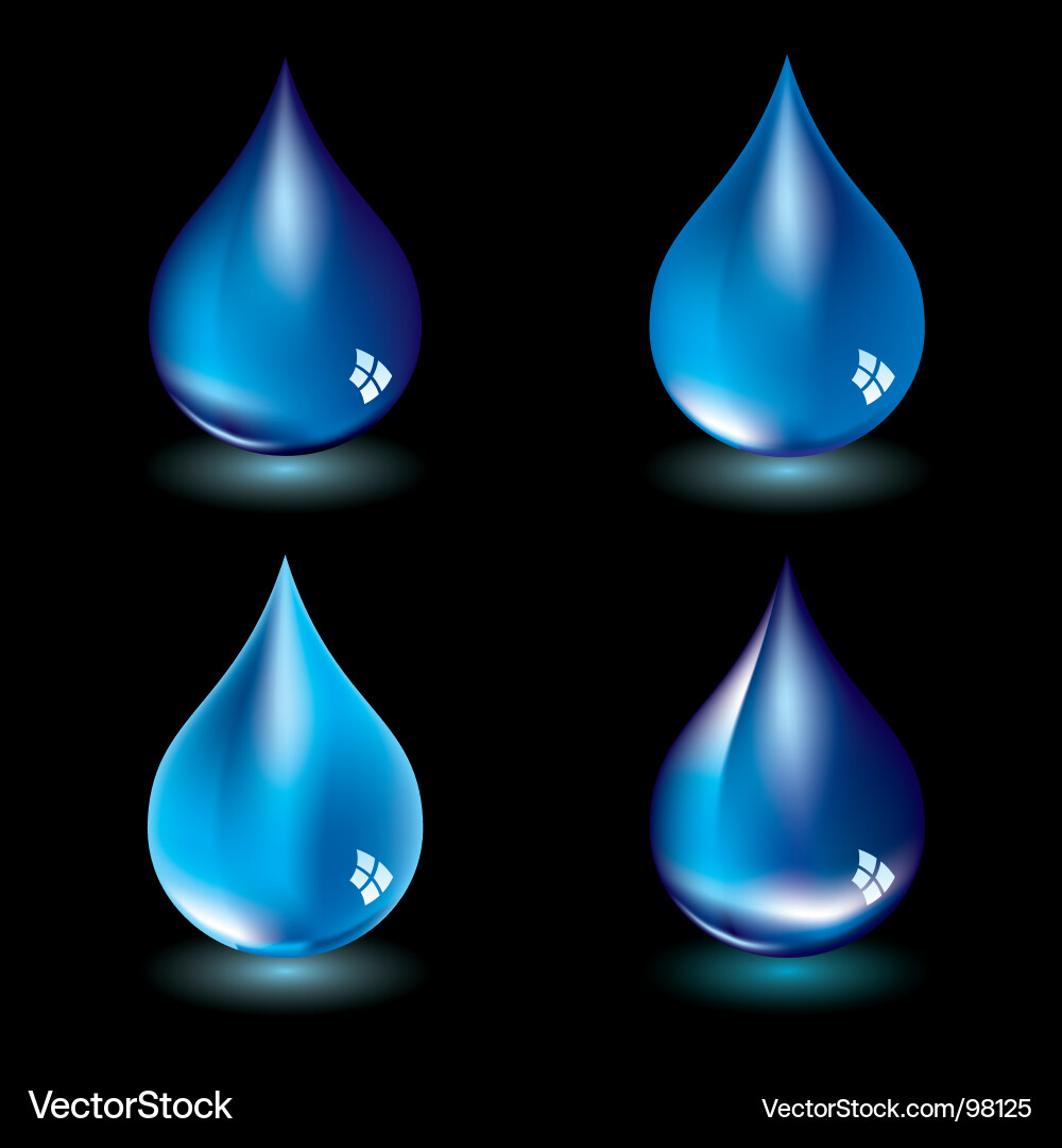 Water droplet Royalty Free Vector Image - VectorStock