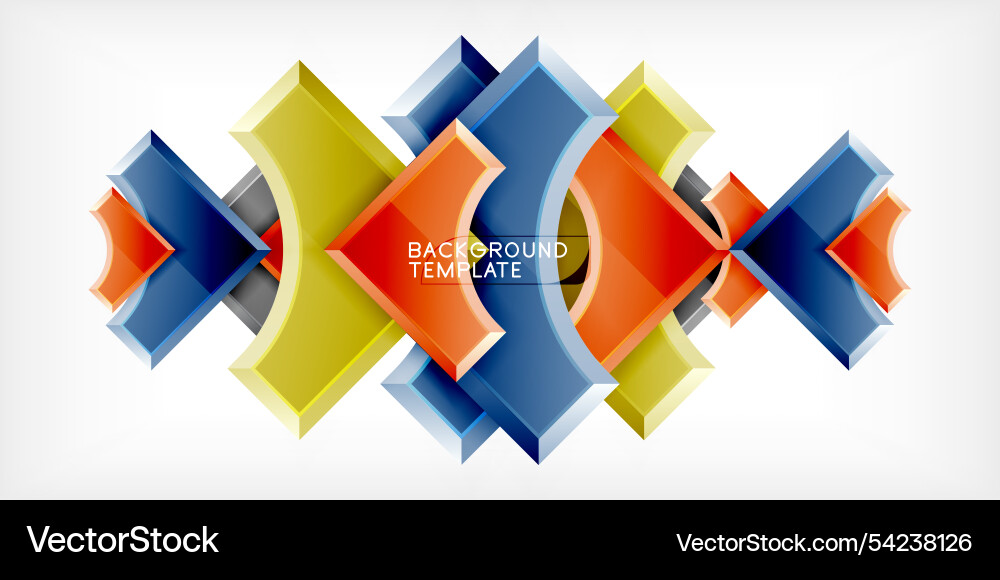 Arrow with round elements color geometric shapes Vector Image