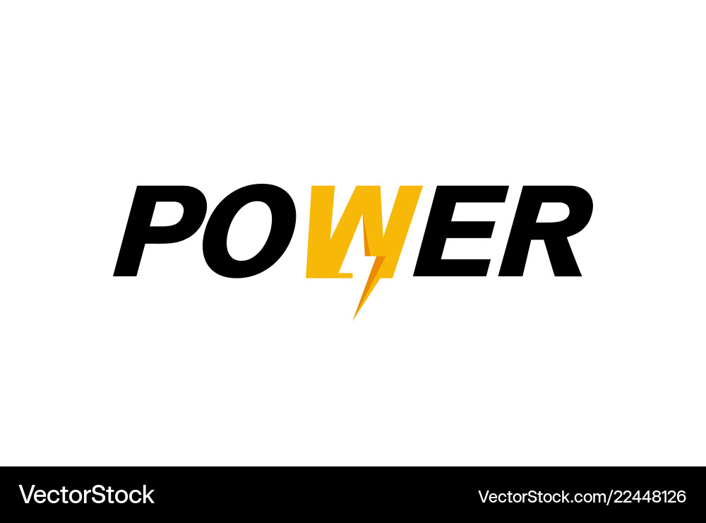Creative letter power text symbol design logo Vector Image