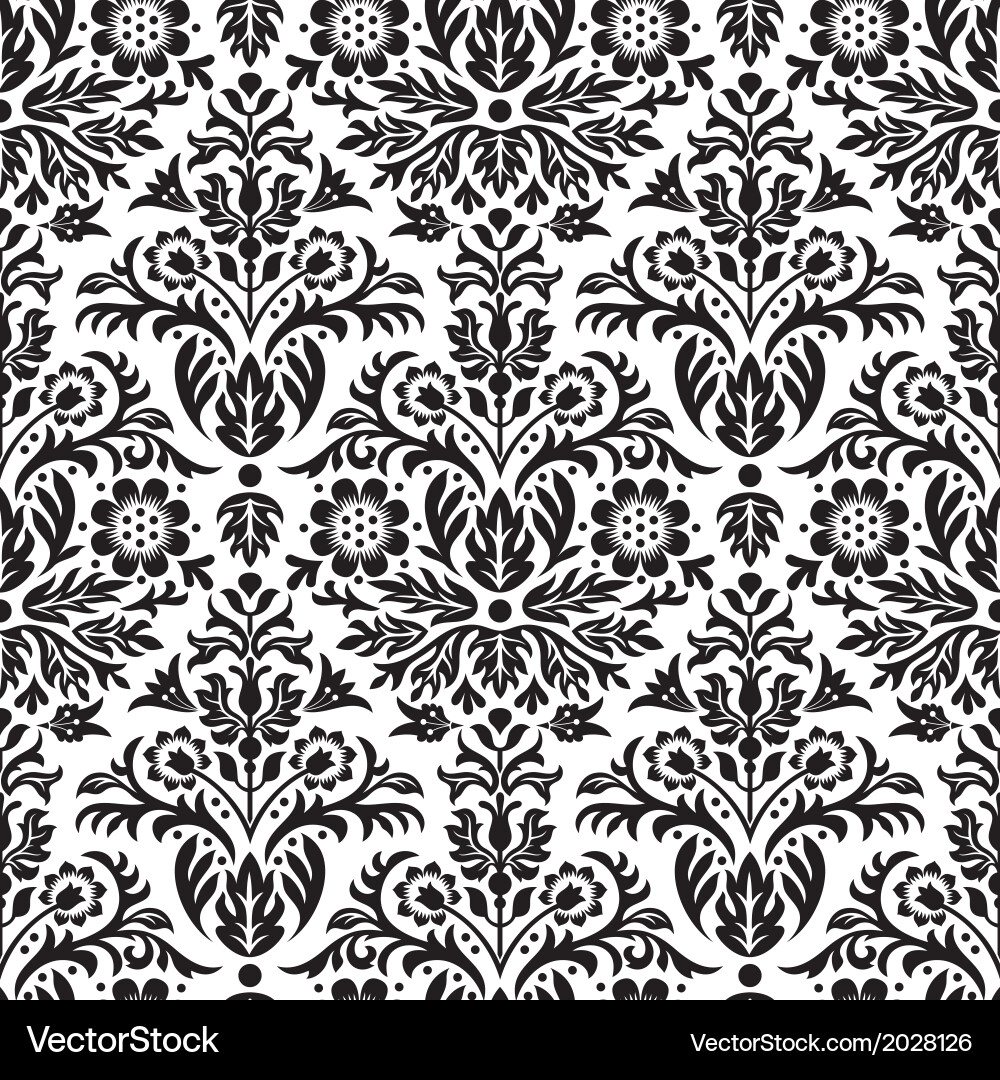 Damask seamless floral pattern Royalty Free Vector Image
