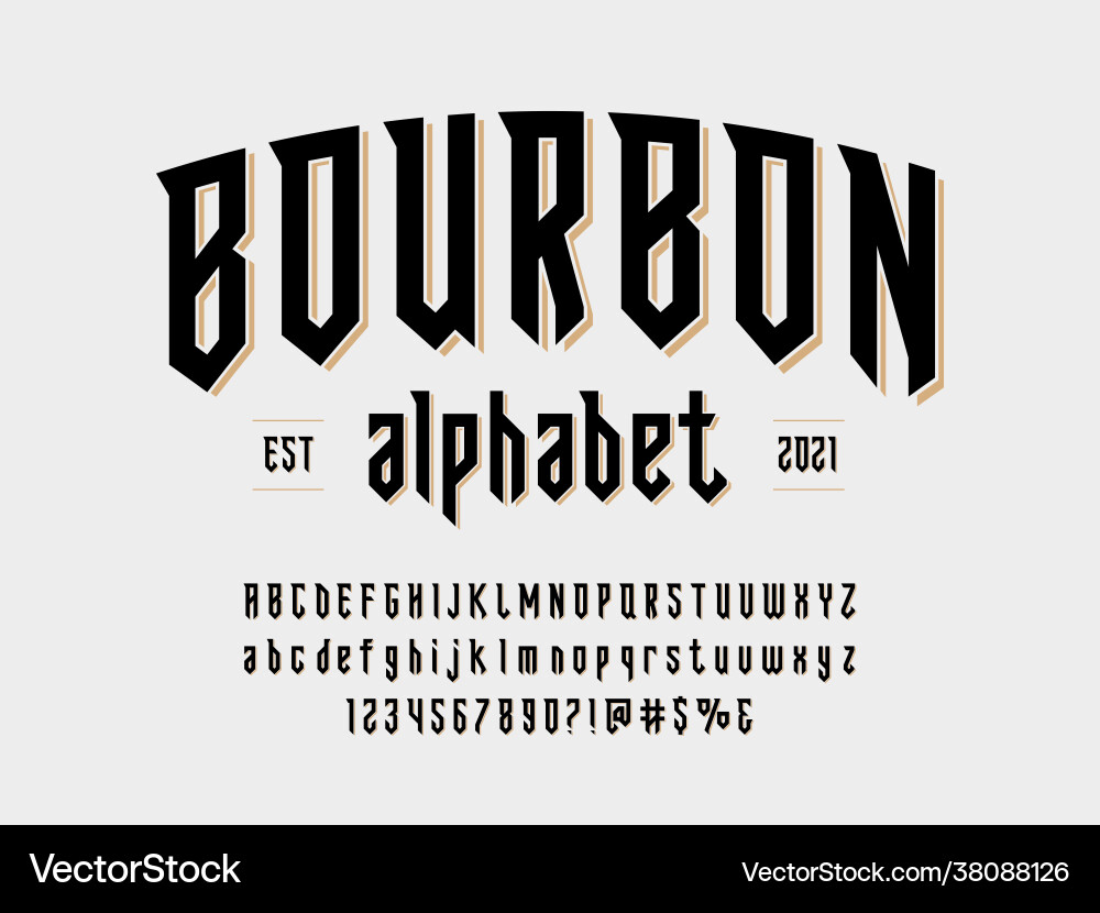 Gothic Alphabet Set - Modern Style Royalty Free Vector Image