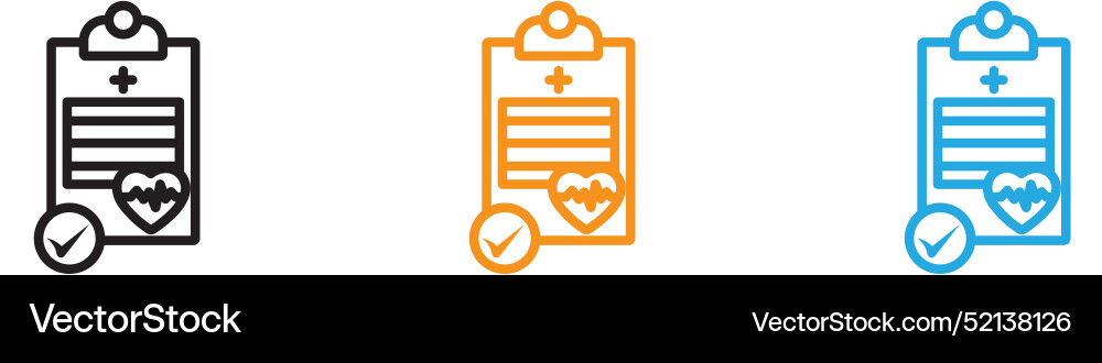 Medical report logo set collection for web app ui Vector Image