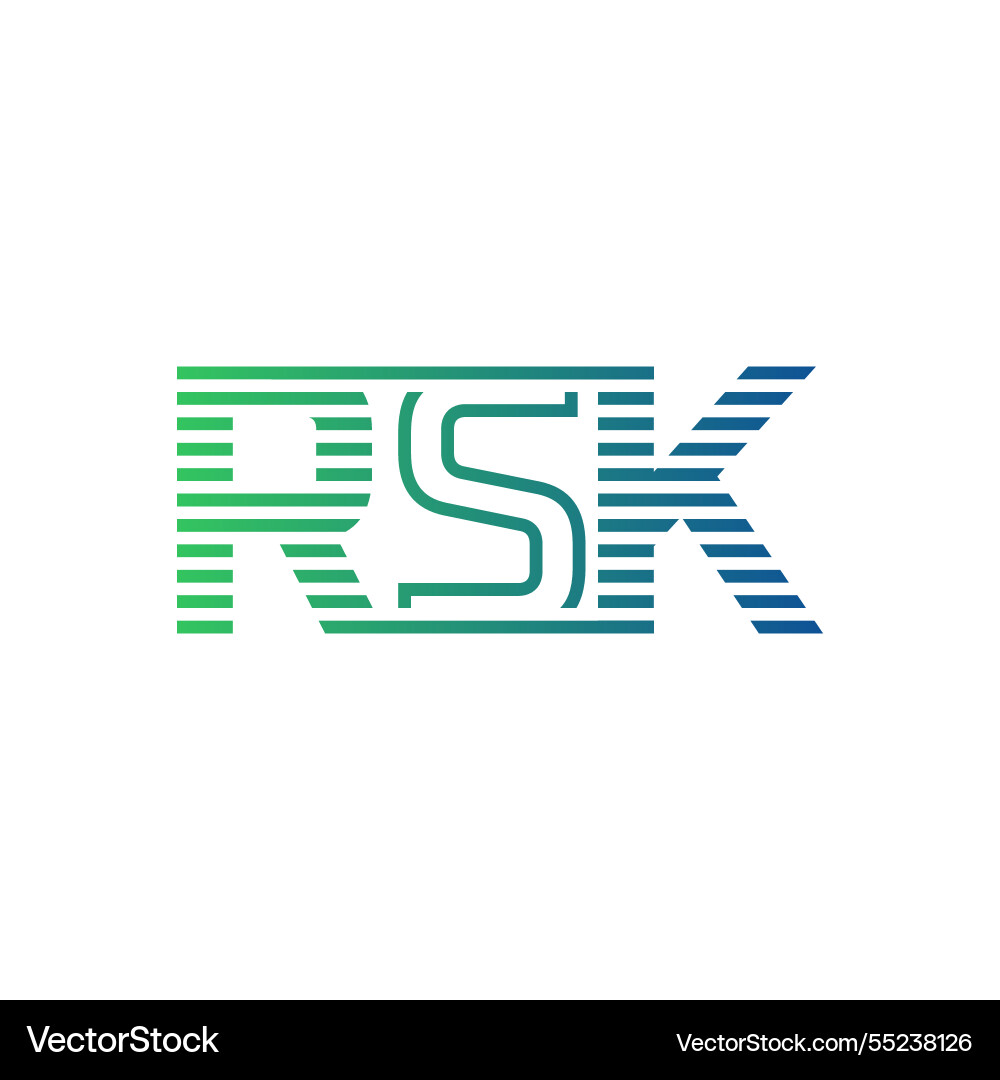 Modern rsk logo design letter minimalist Vector Image