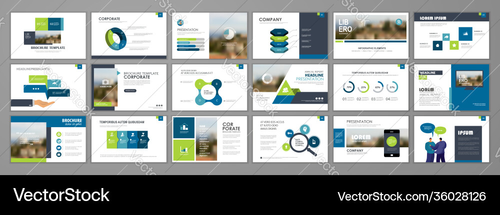Presentation flyer set Royalty Free Vector Image