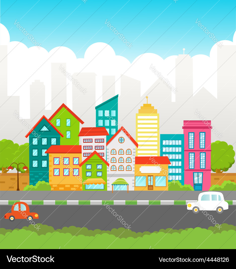 Street Royalty Free Vector Image - VectorStock