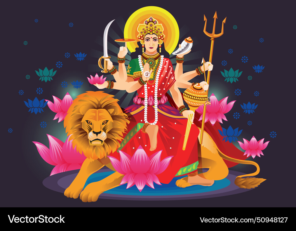 Chaitra navratri Royalty Free Vector Image - VectorStock