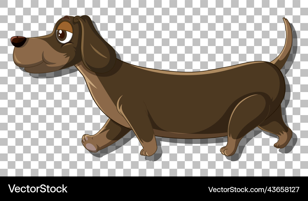 Dachshund dog cartoon character Royalty Free Vector Image