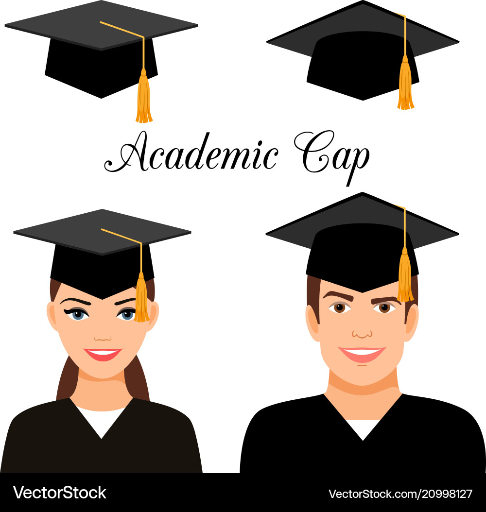 University graduate students Royalty Free Vector Image