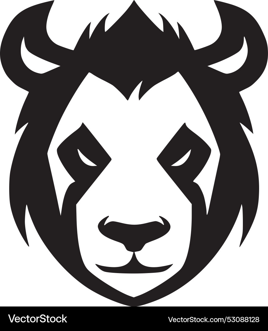 Beast - minimalist and simple silhouette Vector Image