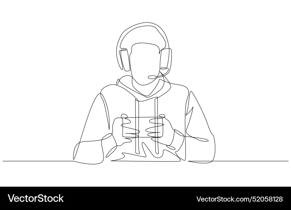 Gamer competing esport mobile competition Vector Image