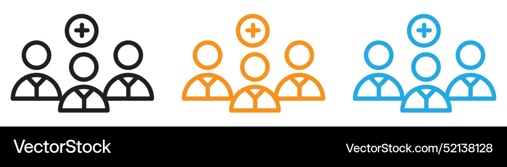 Medical team logo set collection for web app ui Vector Image