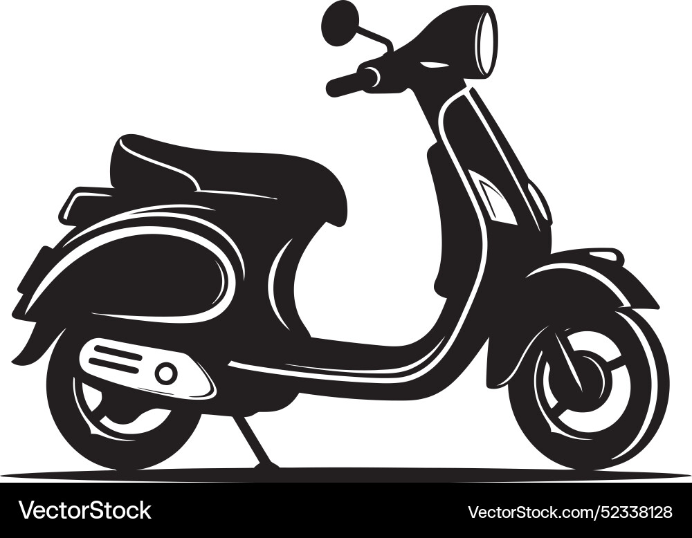 Sketch retro mobility scooter design vintage style