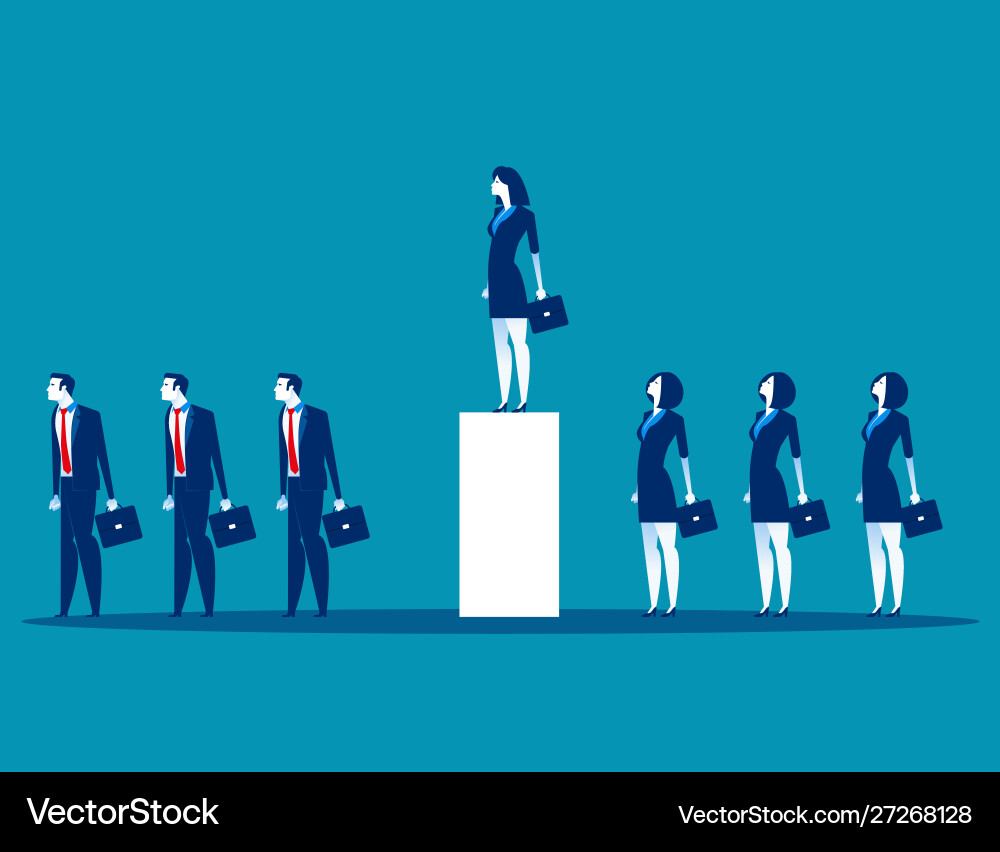 Standing out from crowd business concept Vector Image