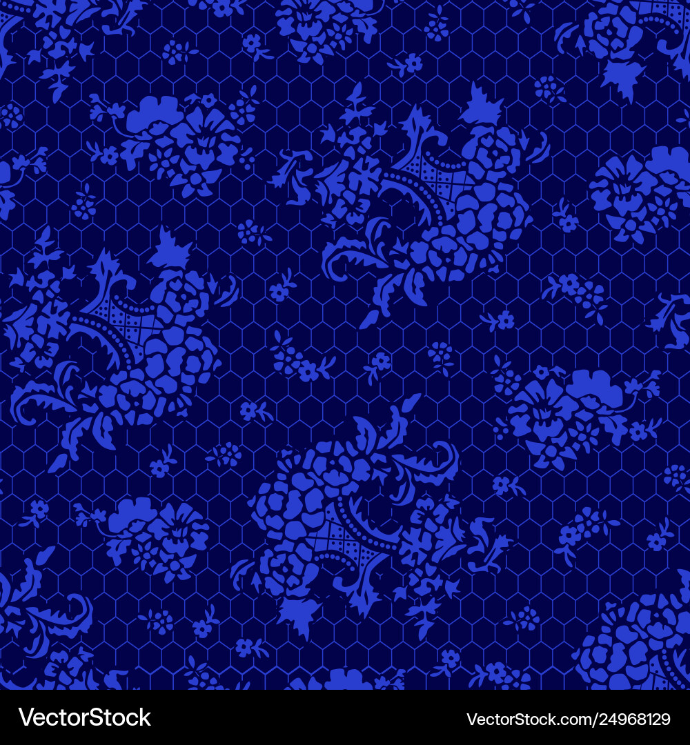 Blue lace pattern Royalty Free Vector Image - VectorStock